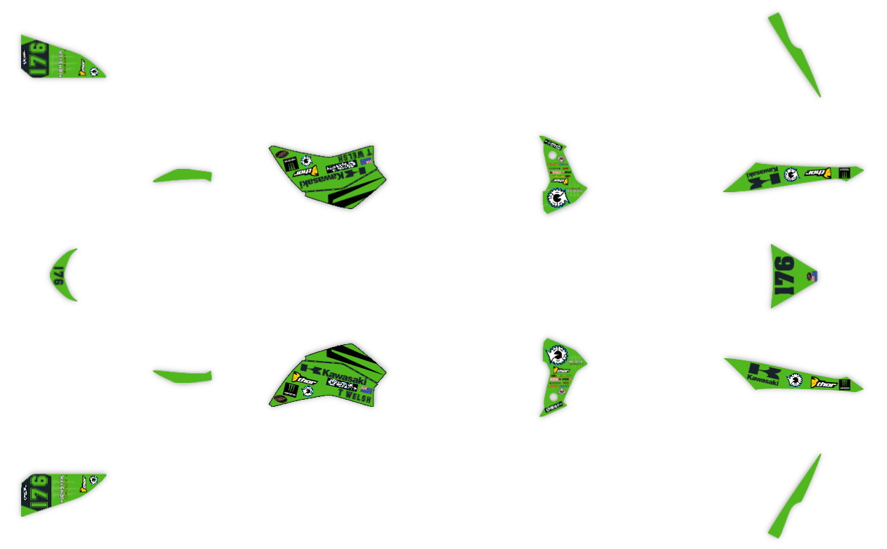 Kawasaki KFX Decals - Motocal