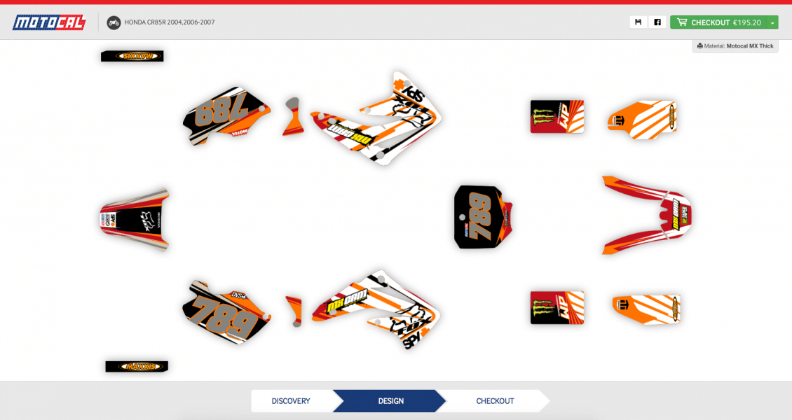 Design Honda CR Decals - Motocal