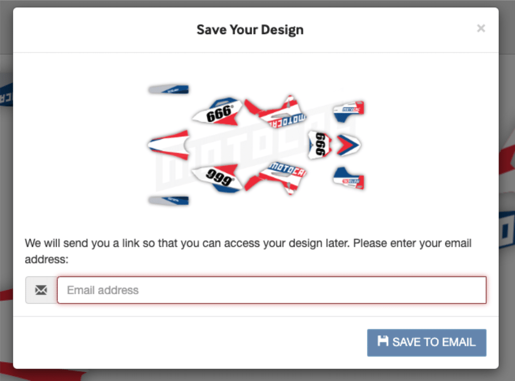 How to Save Your Design to Your Email - Motocal
